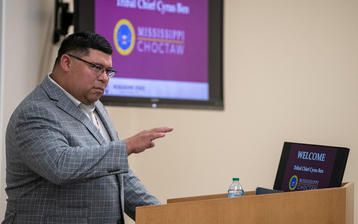 Choctaw Chief Ben tours MSU-Meridian, meets with students | Mississippi State University